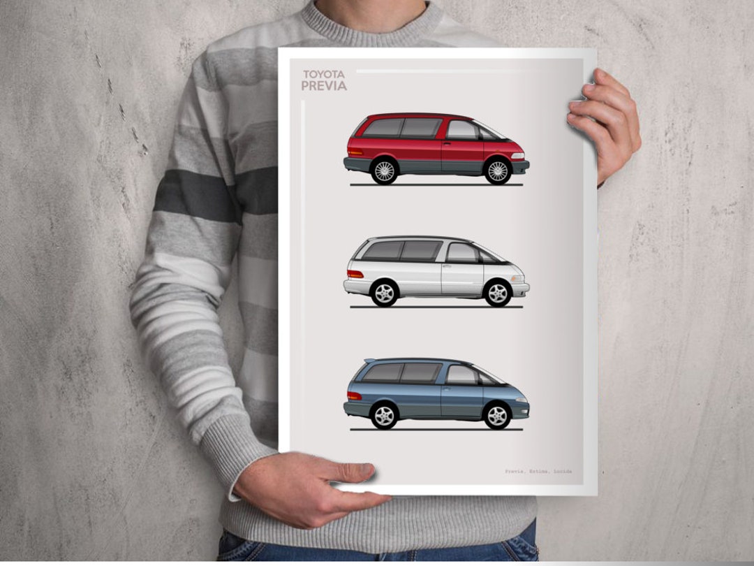 POSTER - TOYOTA PREVIA Evolution - Colour - Etsy