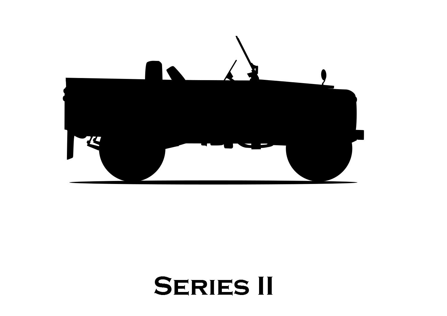 Land Rover Series 2 Car Silhouette Vector .SVG .PDF .Png | Etsy