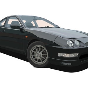 POSTER - Honda Integra Type R - Vector Art - Highly Detailed - Etsy