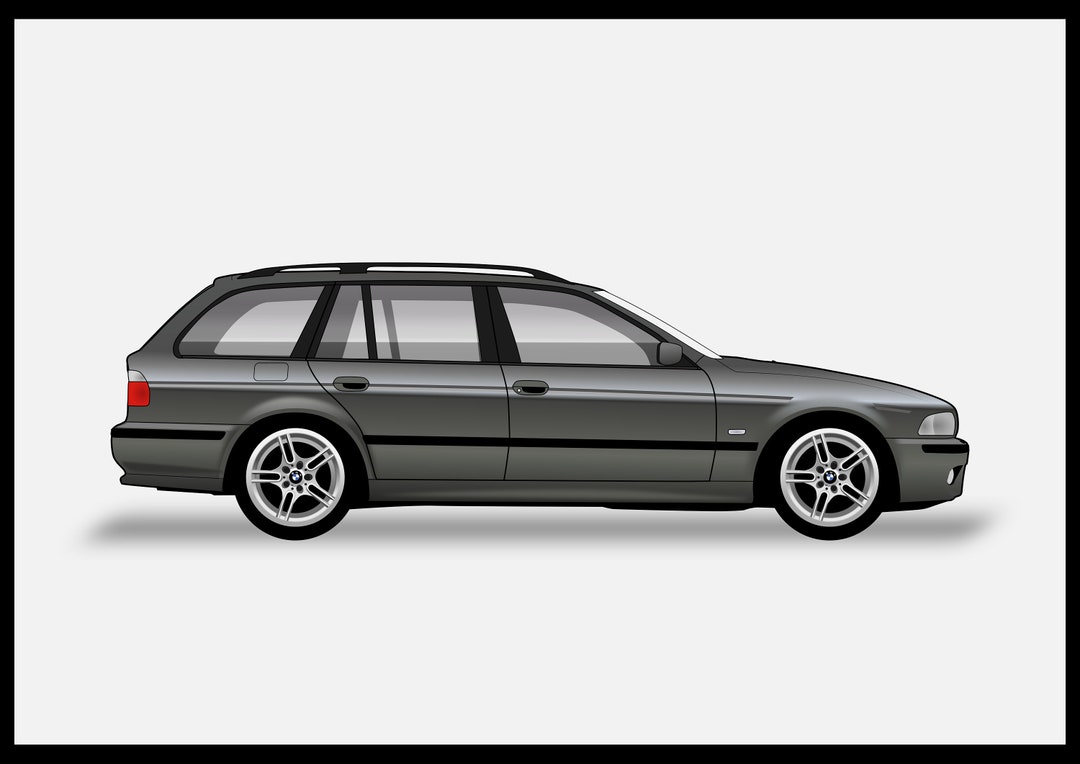 BMW E39 TOURING - 5 Series - Colour Vector File Download - .PDF, .svg ...