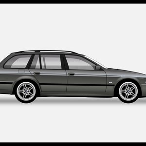 BMW E39 TOURING - 5 Series - Colour Vector File Download - .PDF, .svg ...