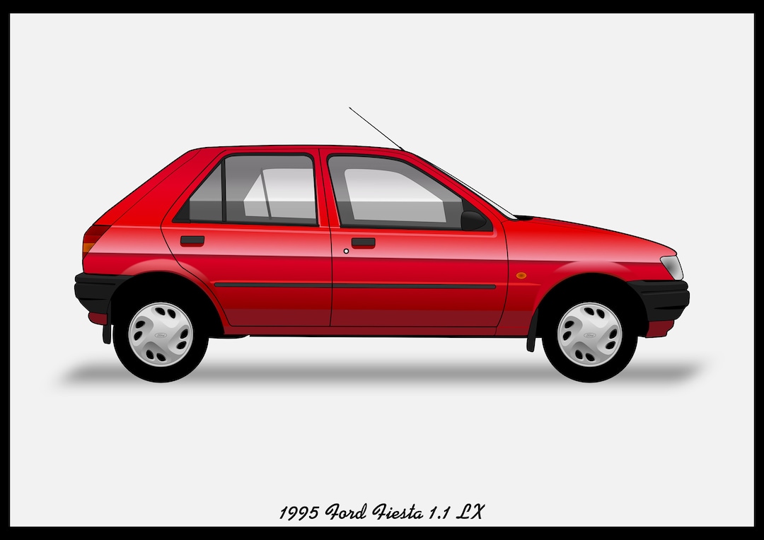 FORD FIESTA Mk3 - Colour Vector File Download - .PDF, .svg, .png - Etsy