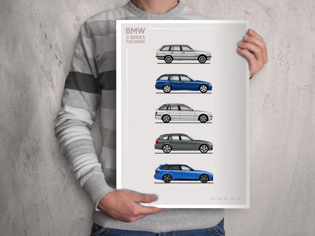 POSTER - BMW 3 Series TOURING Evolution - Colour - Etsy