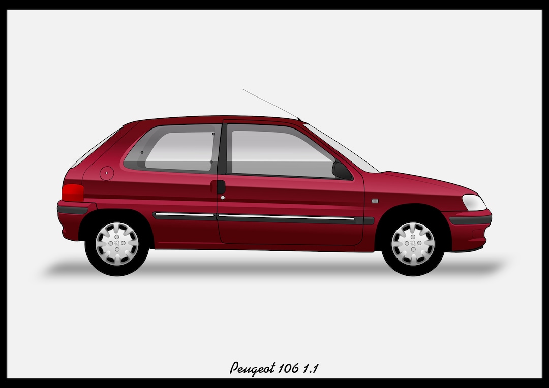 PEUGEOT 106 - Colour Vector File Download - .PDF, .svg, .png - Etsy