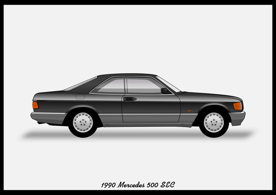 MERCEDES C126 500SEC - Colour Vector File Download - .PDF, .svg, .png ...