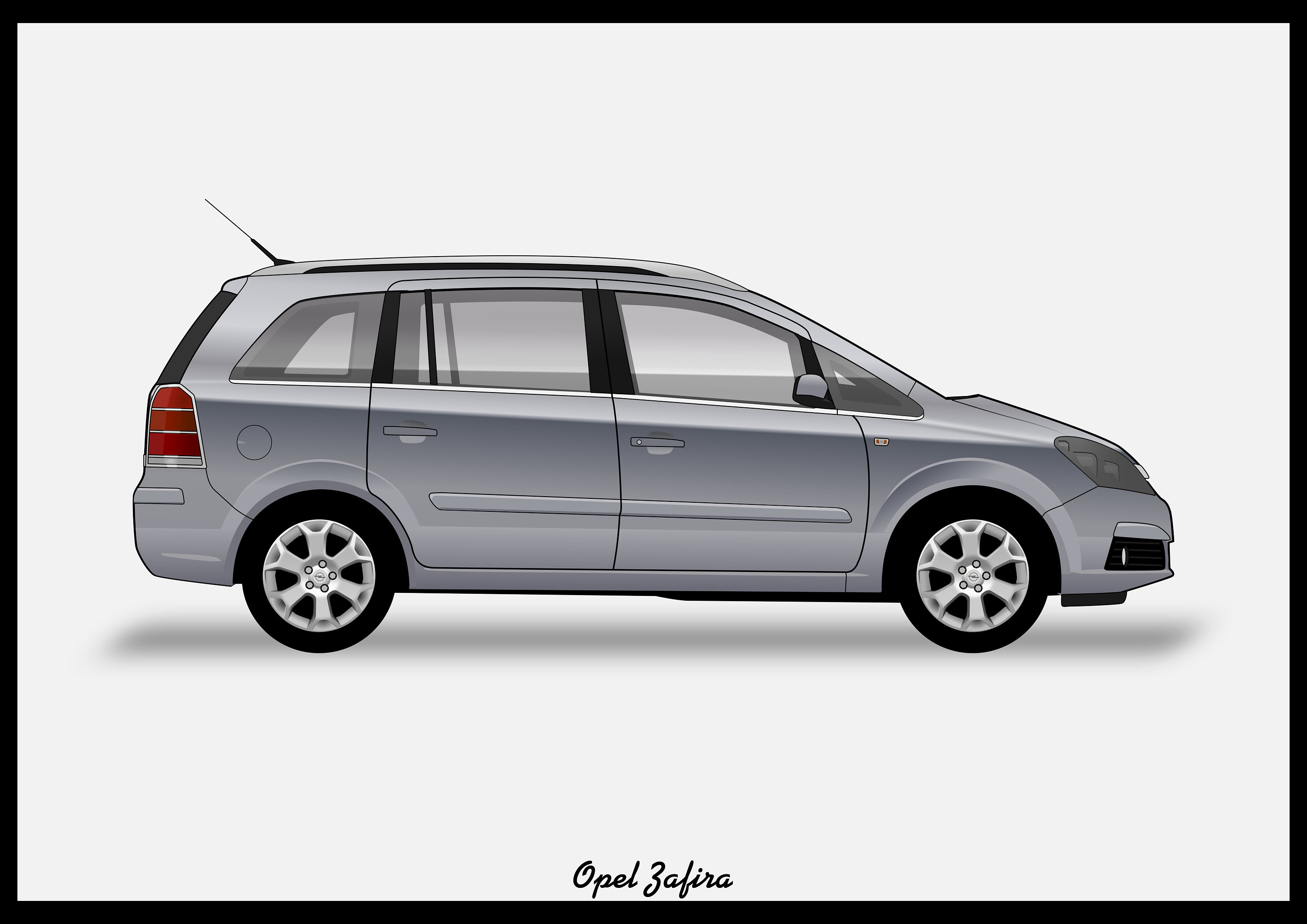 POSTER - OPEL ZAFIRA Vector Art - Etsy UK