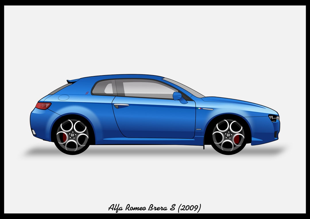 ALFA ROMEO Brera Colour Vector File Download - .PDF, .svg, .png - Etsy