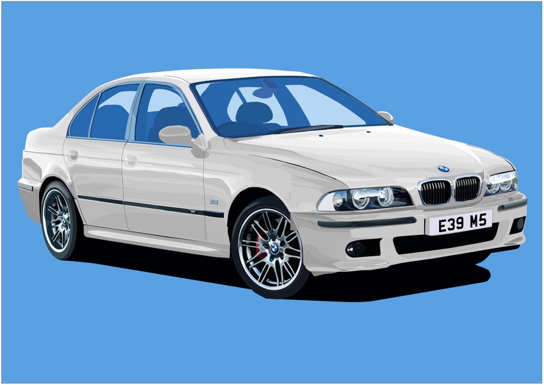 POSTER BMW E39 M5 Vector Art Highly Detailed | Etsy