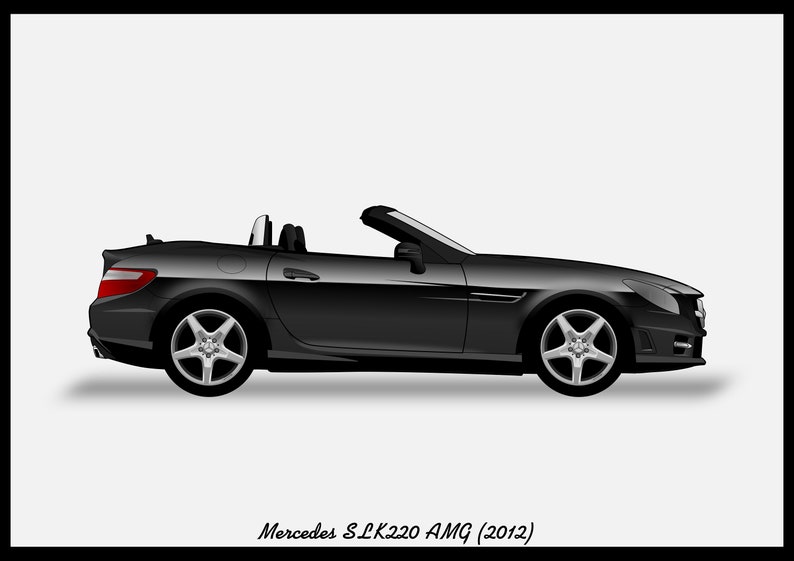 MERCEDES SLK R172 - Colour Vector File Download - .PDF, .svg, .png - Etsy