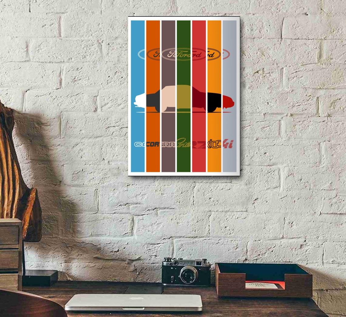 POSTER - CLASSIC FORDS Collage of Classic 70's and 80's Models. - Etsy