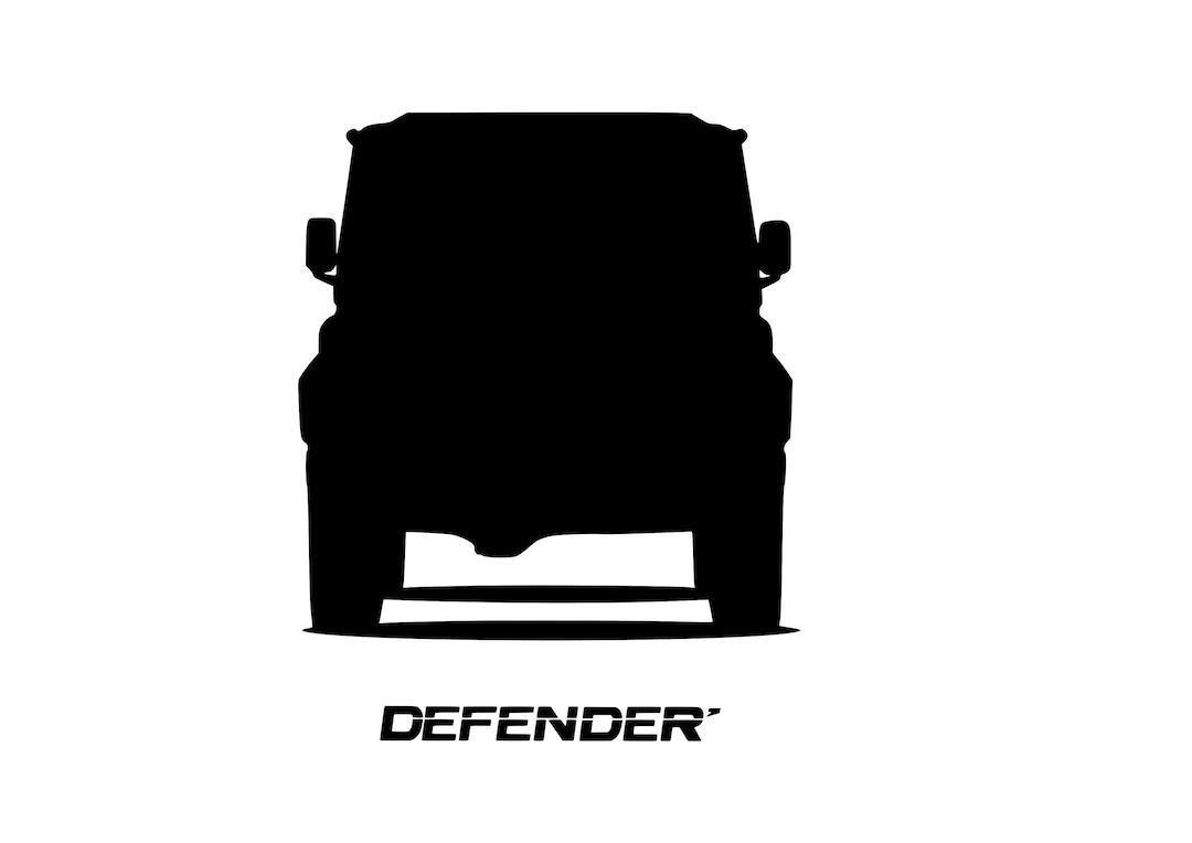 Land Rover Defender Front Car Silhouette Vector - .SVG, .PDF, .png - Etsy