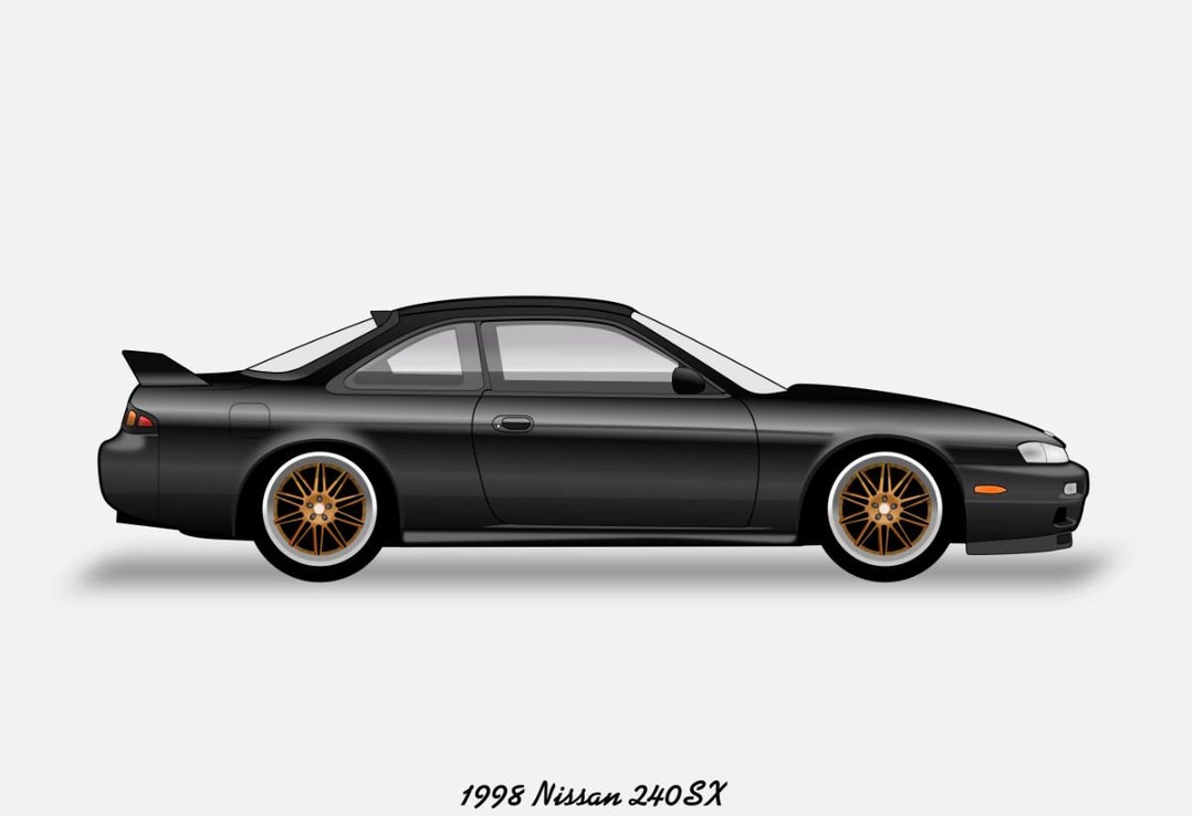 NISSAN 240SX - Colour Vector File Download - .PDF, .svg, .png - Etsy