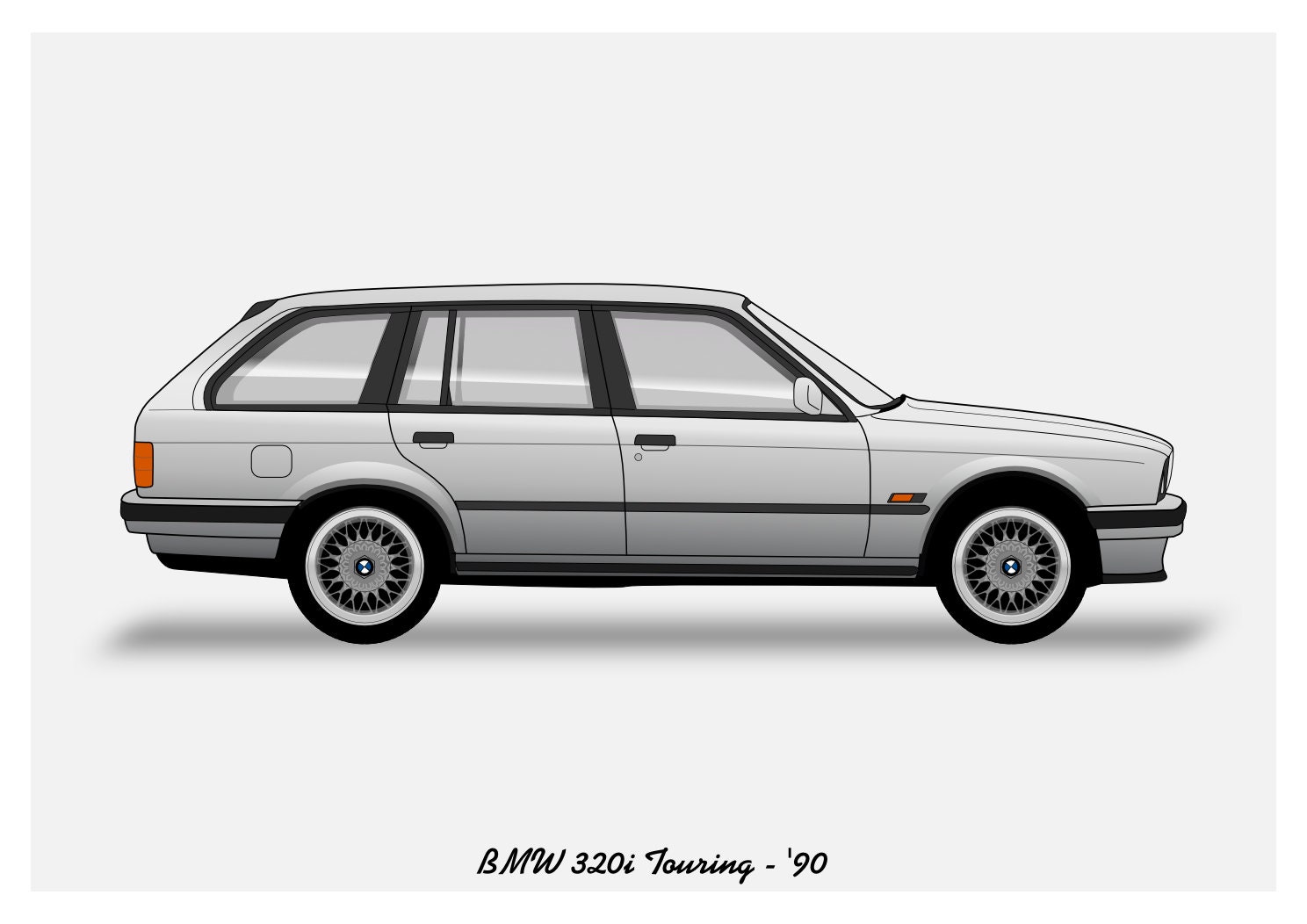 POSTER BMW E30 Touring Vector Art - Etsy