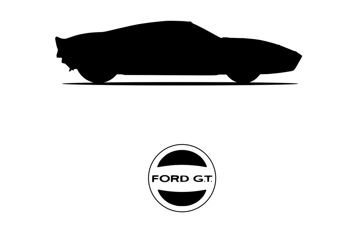 Ford GT40 Car Silhouette Vector .SVG .PDF .png - Etsy Hong Kong