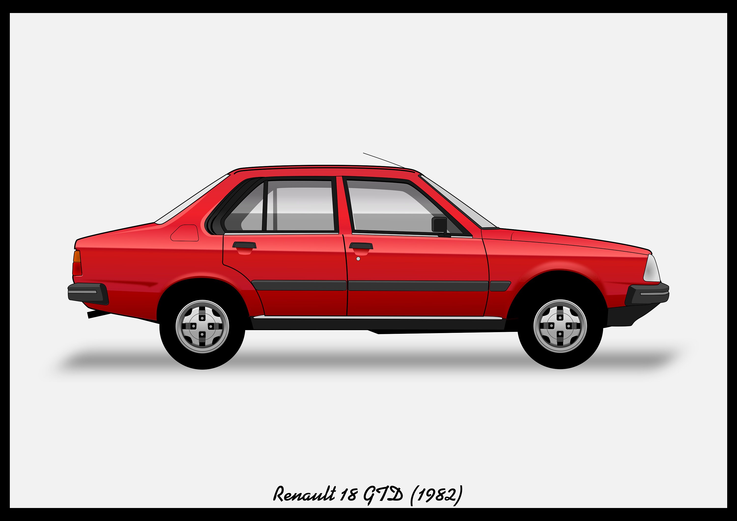 RENAULT 18 Colour Vector File Download .PDF, .svg, .png - Etsy
