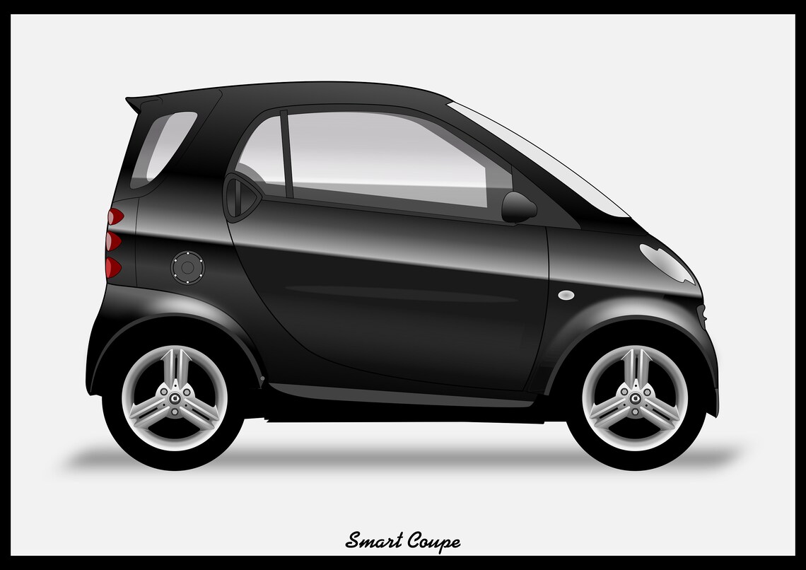 POSTER SMART Vector Art Fortwo Coupe | Etsy