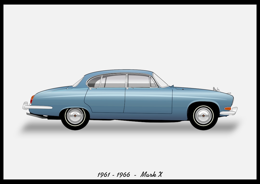 JAGUAR MARK X - Colour Vector File Download - .PDF, .svg, .png - Etsy