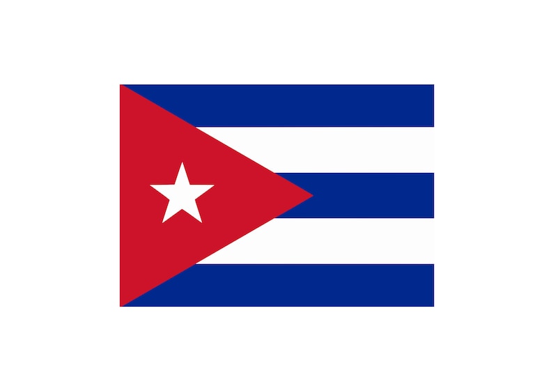 POSTER - CUBA Flag- Wall Poster Print - Cuban Theme, Made in the UK - Etsy