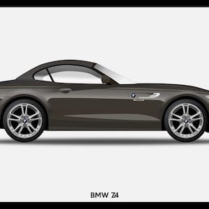 BMW Z4 Mk2 - Colour Vector File Download - .PDF, .svg, .png - Etsy