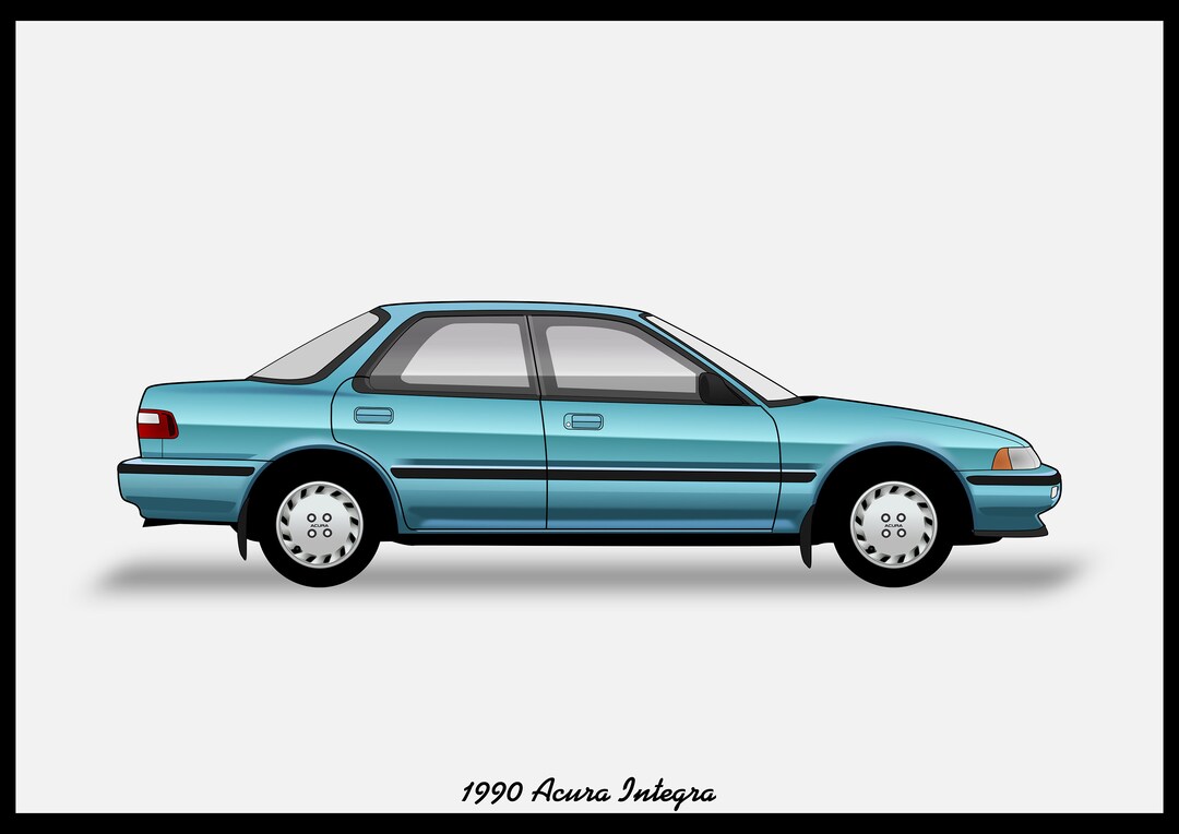 POSTER ACURA INTEGRA Vector Art - Etsy