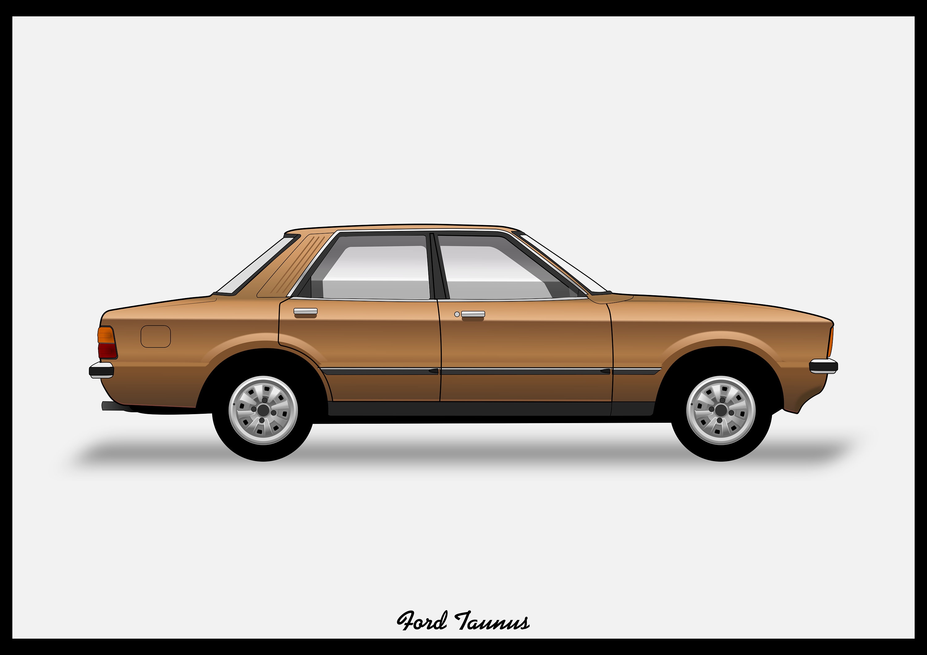 POSTER - FORD TAUNUS Vector Art - Etsy