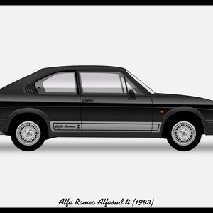 ALFA ROMEO Alfasud Ti Colour Vector File Download - .PDF, .svg, .png - Etsy