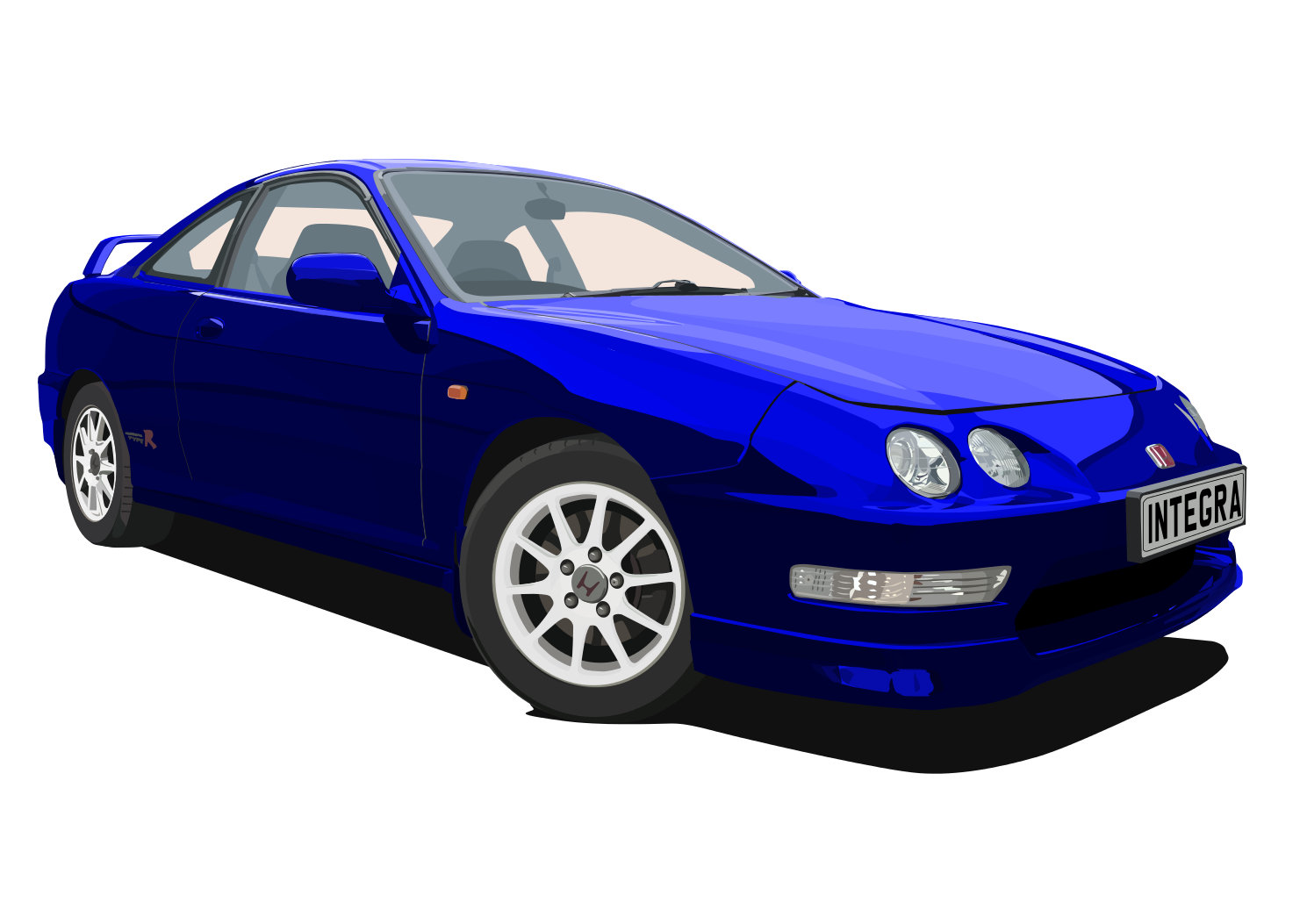 POSTER - Honda Integra Type R - Vector Art - Highly Detailed - Etsy