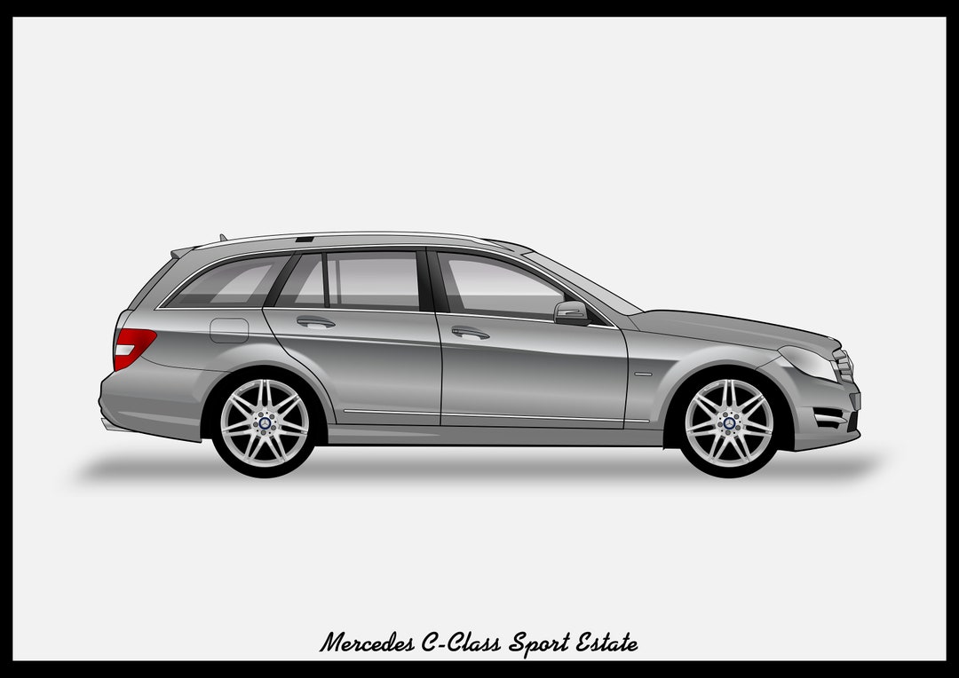 MERCEDES W204 C-class - Colour Vector File Download - .PDF, .svg, .png ...