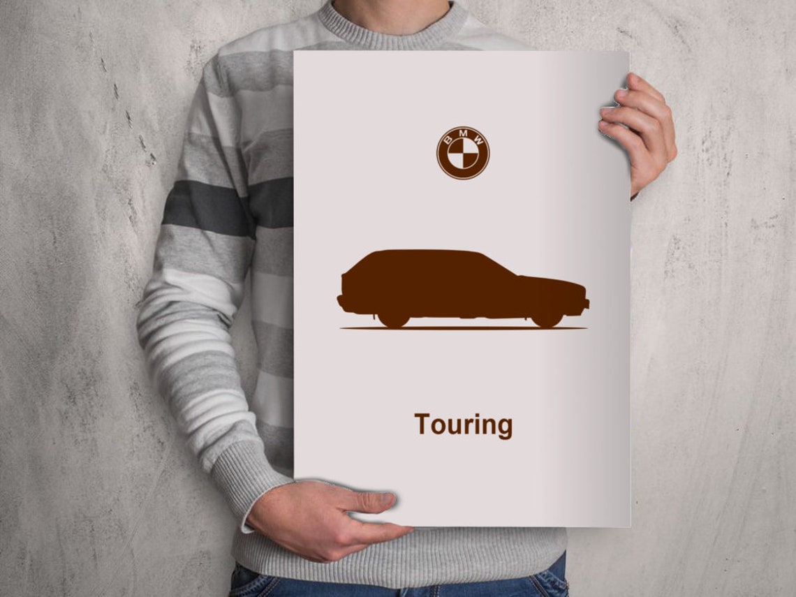 POSTER - BMW E34 Touring Silhouette - Etsy