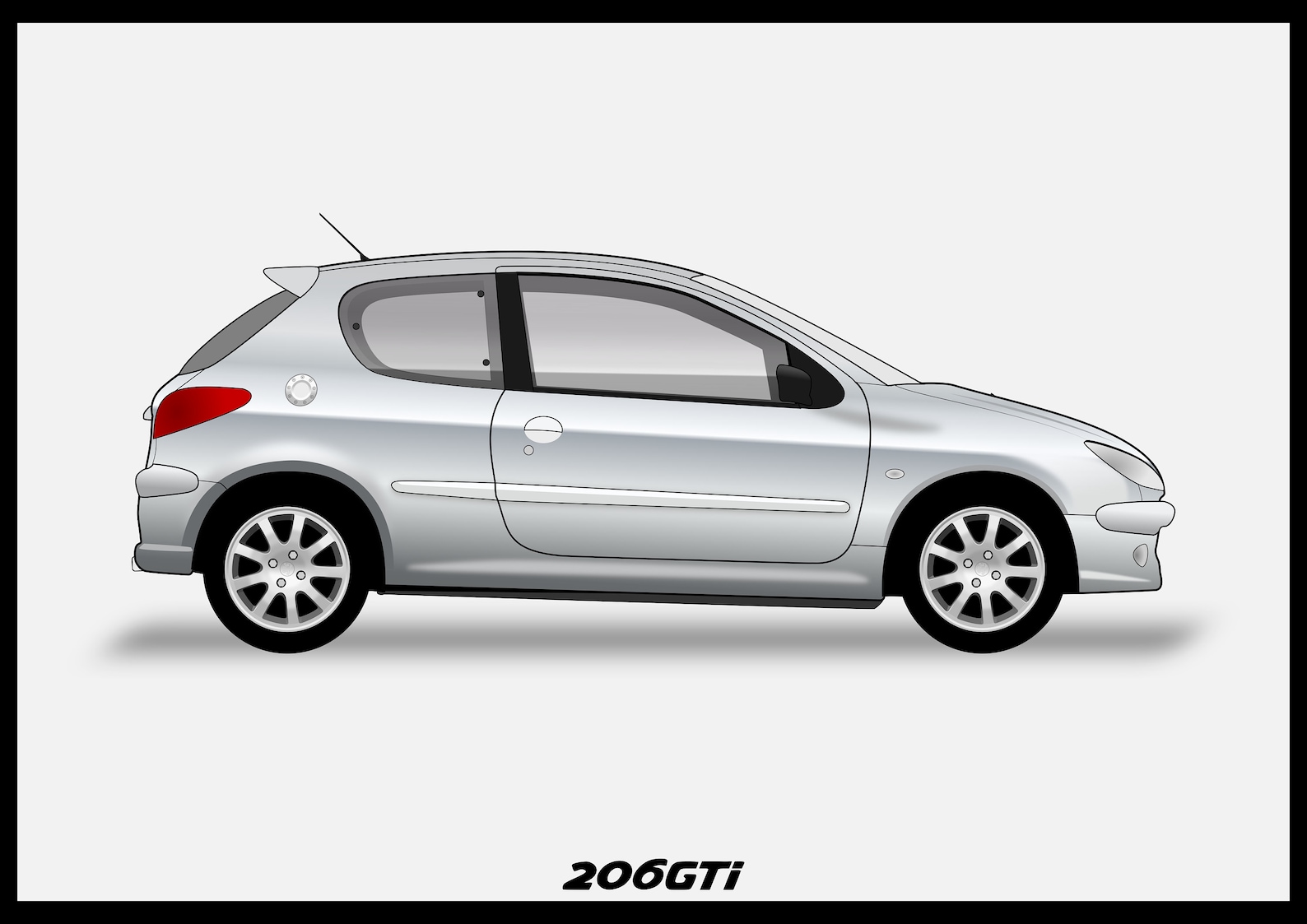 POSTER PEUGEOT 206 Gti Vector Art - Etsy