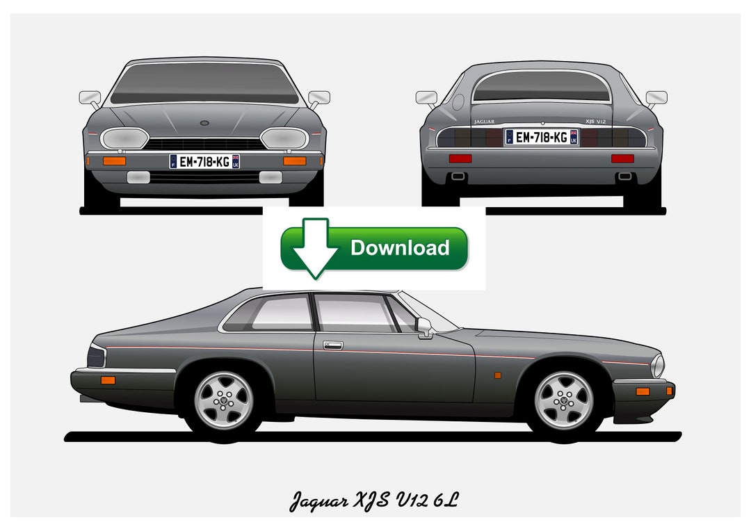 JAGUAR Xjs Final Edition 3 Views Vector Image - .SVG, .PDF, .png - Etsy