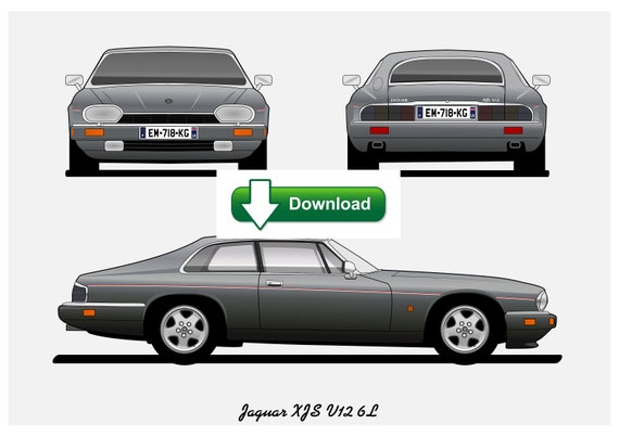 JAGUAR Xjs Final Edition 3 Views Vector Image .SVG .PDF | Etsy