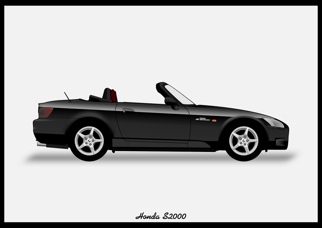 HONDA S2000 - Colour Vector File Download - .PDF, .svg, .png - Etsy