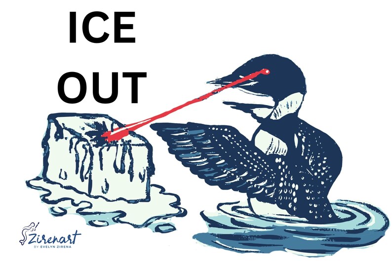 Abolish ICE Minnesota Loon Laser Eyes Art Print - Pro-immigrant Protest ...
