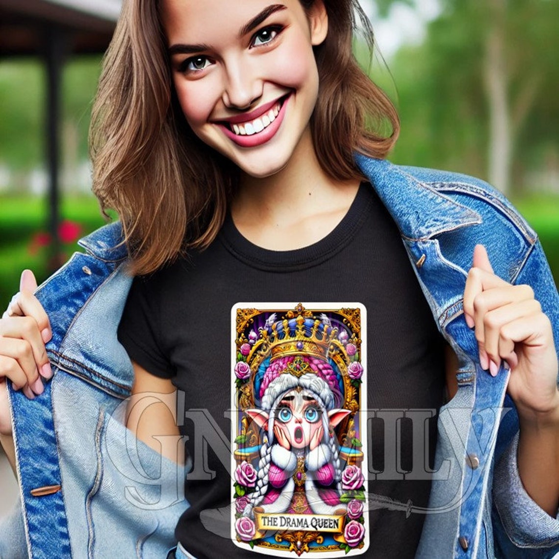 The Drama Queen Gnome Tarot Card PNG | Digital Download | Cute Gnome ...