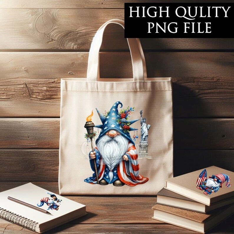 Patriotic Gnome Bundle, Watercolor Clipart, 15 PNG File, American ...