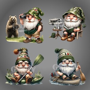 Camping Gnome PNG 15 High-quality Pngs Digital Download Hiking Gnome ...