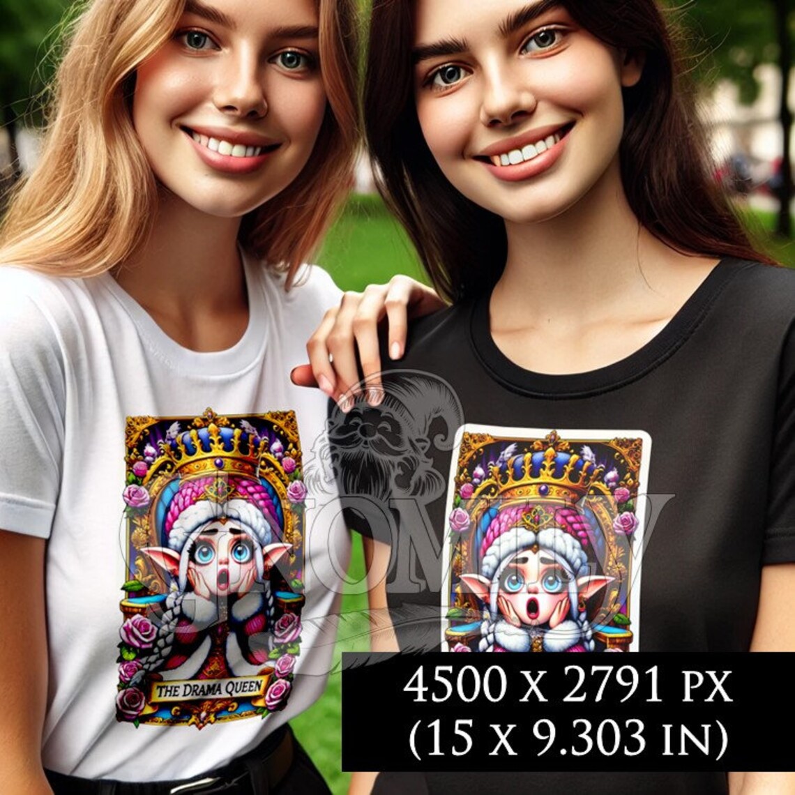 The Drama Queen Gnome Tarot Card PNG | Digital Download | Cute Gnome ...