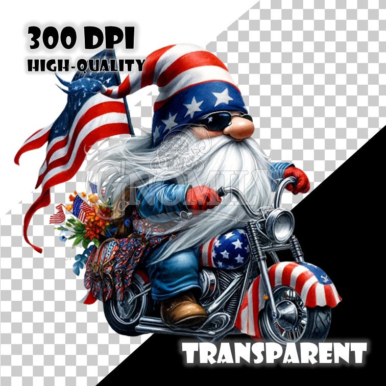 Patriotic Gnome Bundle, Watercolor Clipart, 15 PNG File, American ...