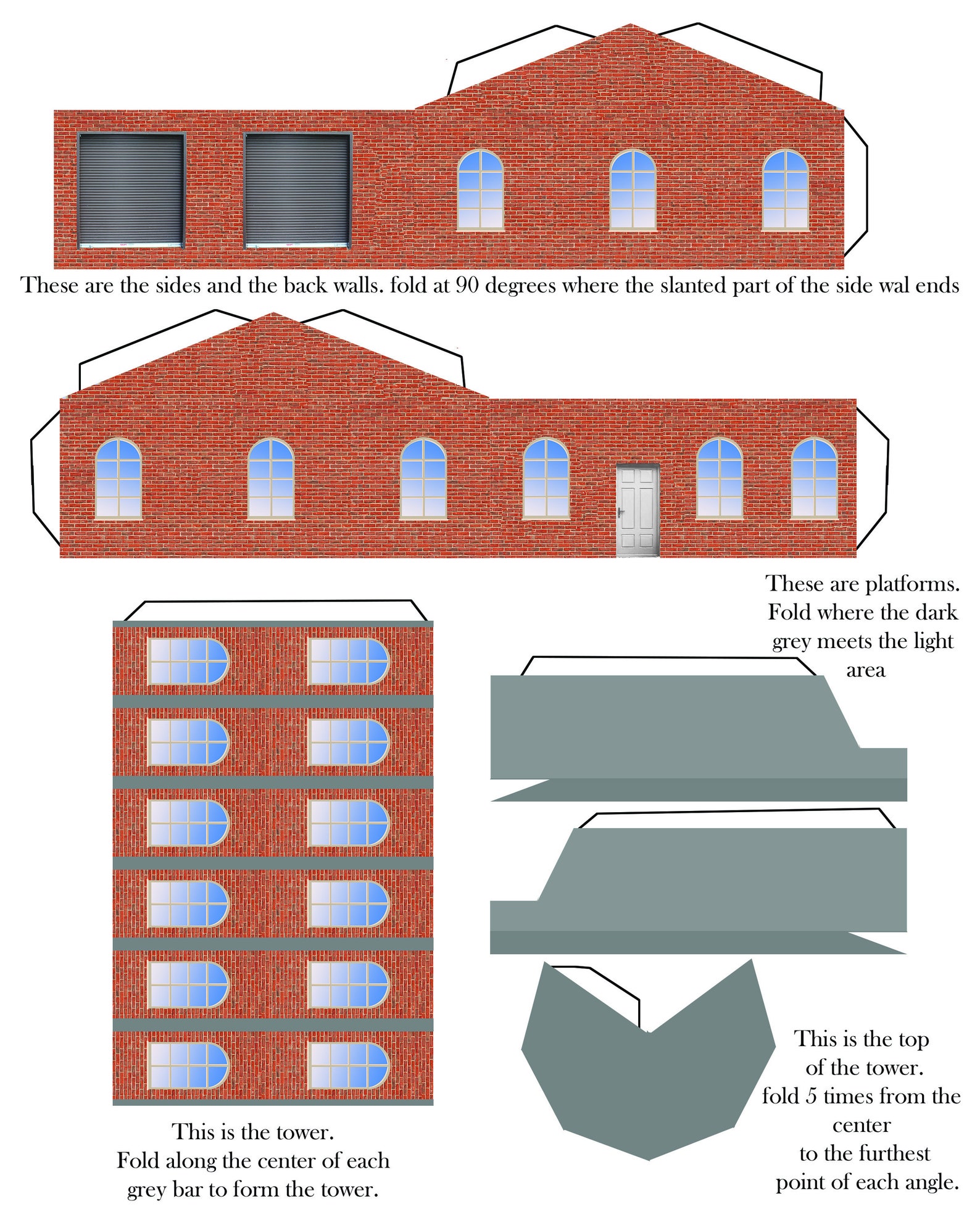 HO Scale Papercraft Freight Depot - Printable Building Kit - Etsy