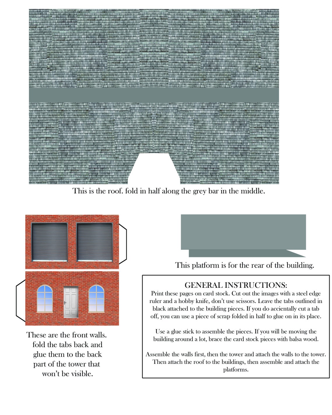 HO Scale Papercraft Freight Depot - Printable Building Kit - Etsy