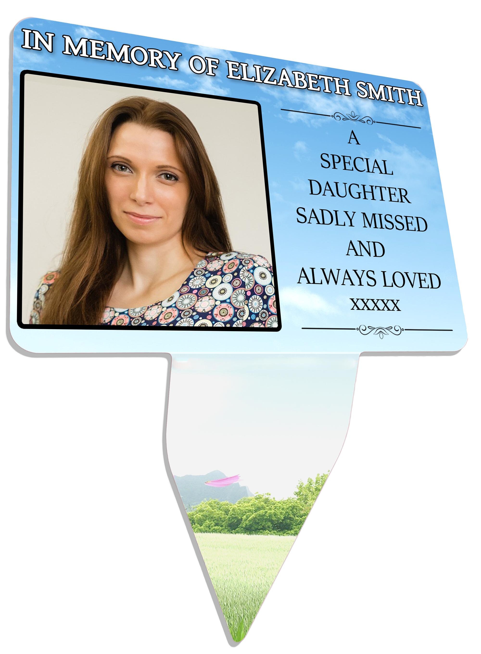 Your Photo Personalised Memorial Plaque & Stake Spike - Etsy UK