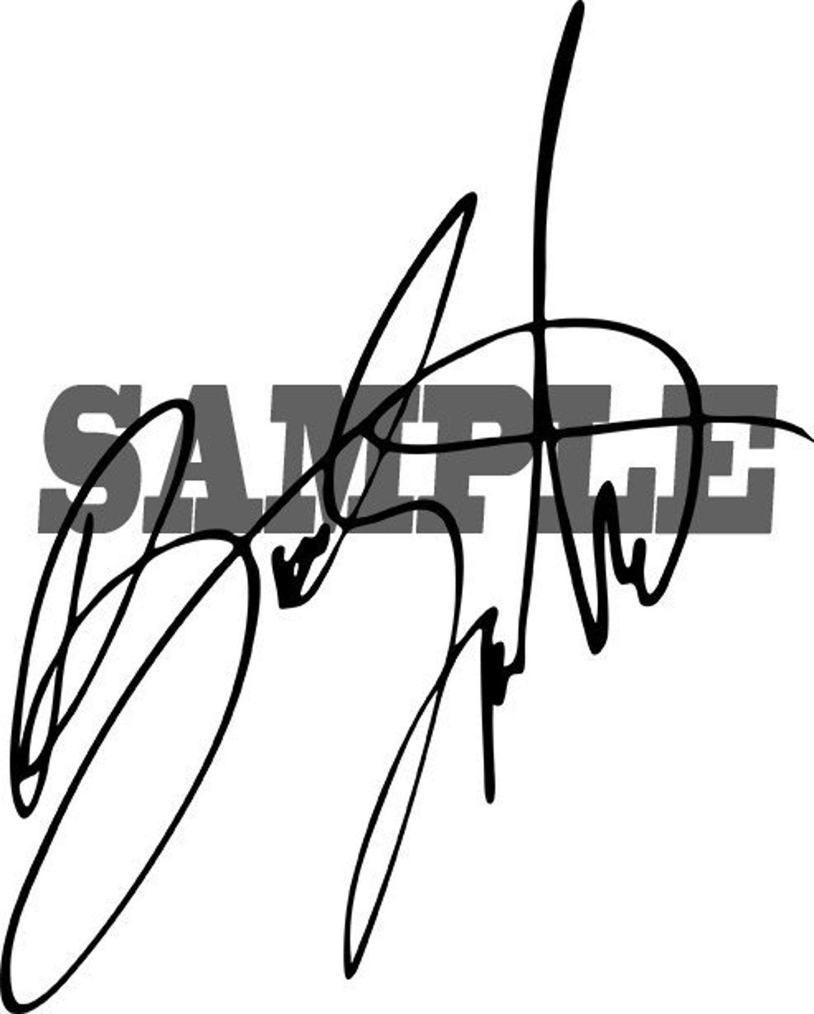 Bruce Springsteen Autograph Signature Cutout. .png & .svg Digital ...