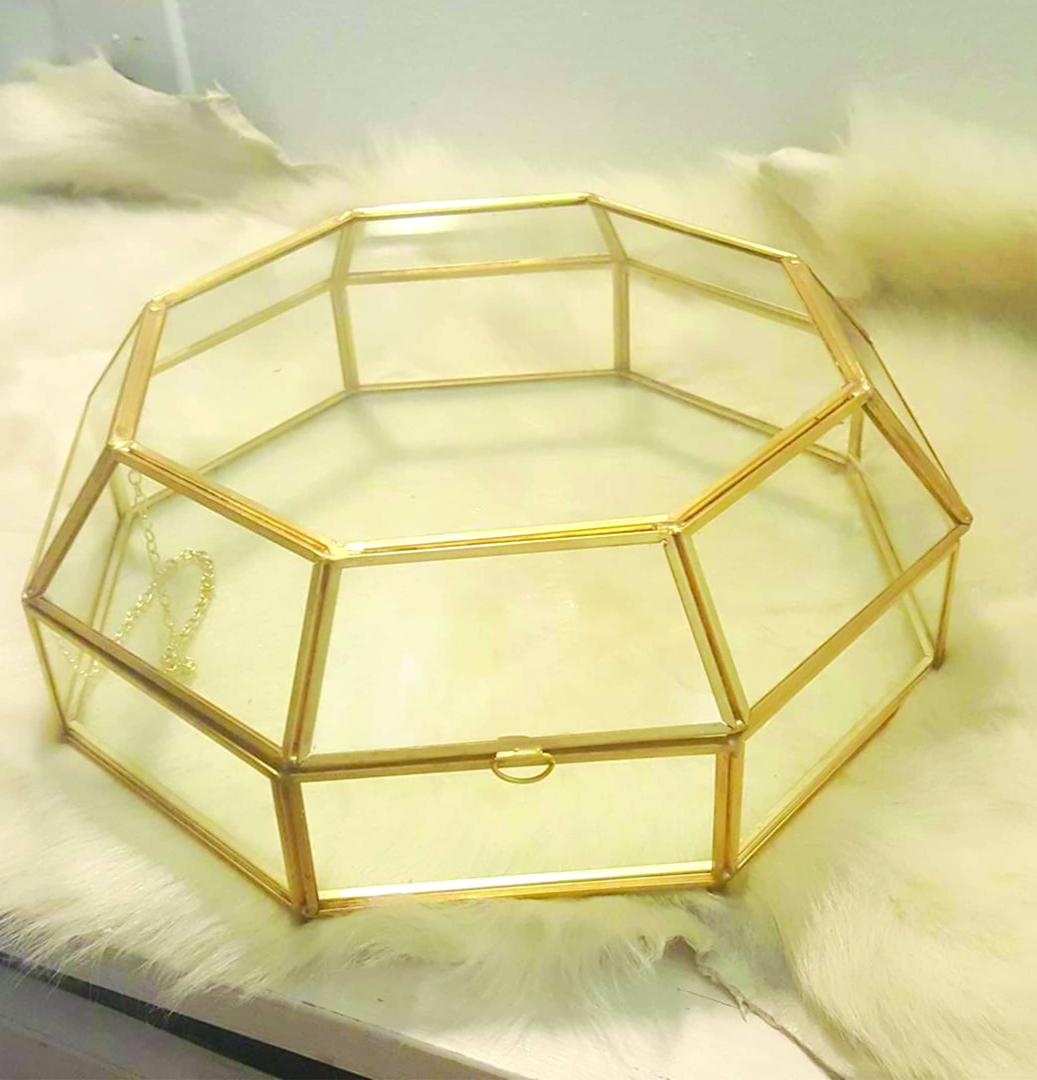 Glass and Brass Display Box - Etsy