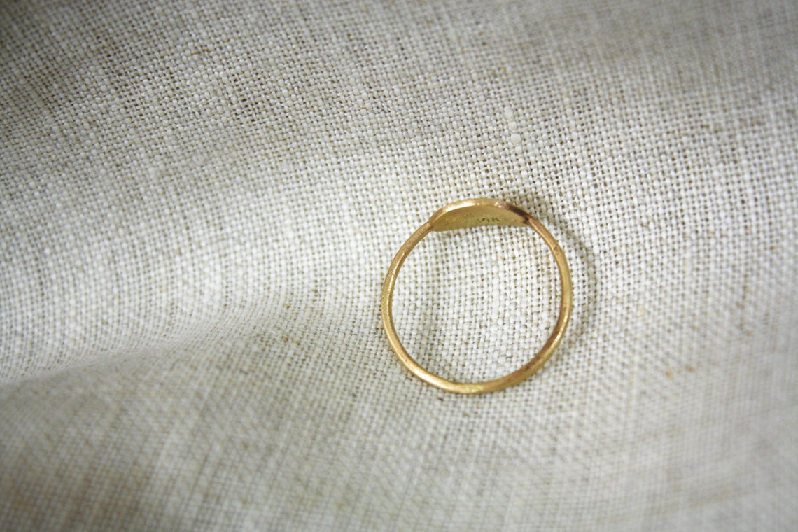 18K Minimalist Gold Ring, Super Delicate Thin Gold Ring, Minimalist ...