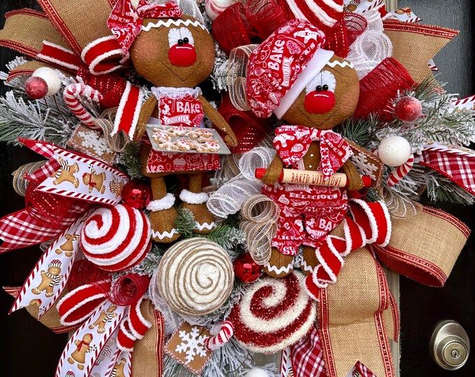 Gingerbread Wreath, Gingerbread Decor, Gingerbread Home Decor ...