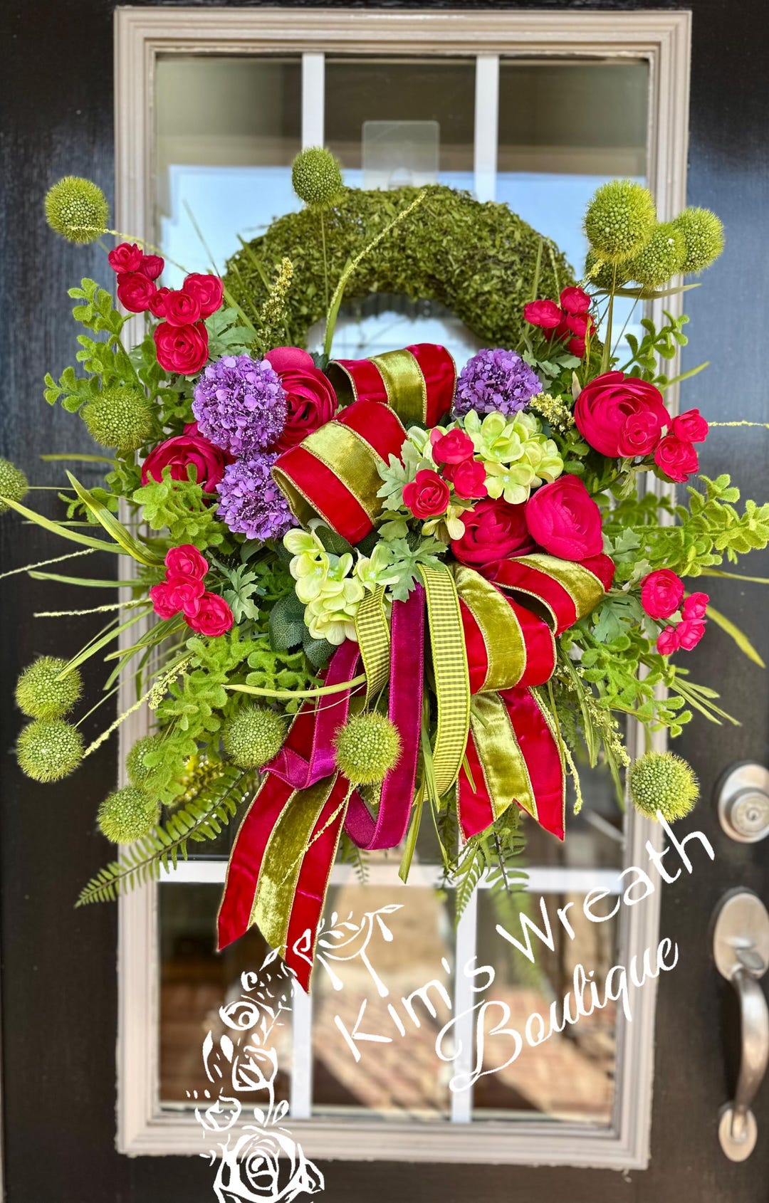 Spring Moss Wreath, Moss Floral Wreath, Moss Home Decor for Spring ...