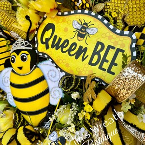 Queen Bee Decor, Bee Wreath, Bee Decor, Bee Home Decor, Summer Wreath ...