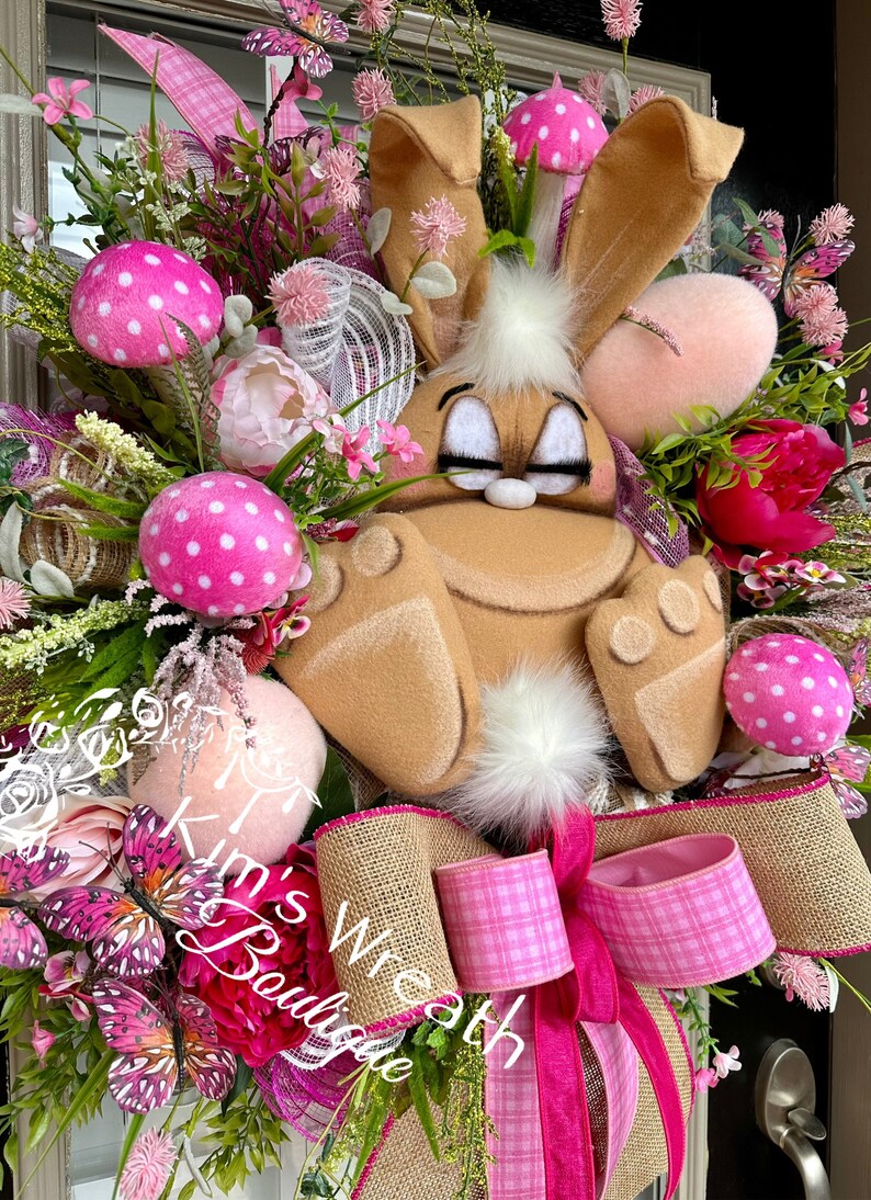 Bunny Wreath Bunny Decor Bunny Home Decor Spring Wreath - Etsy