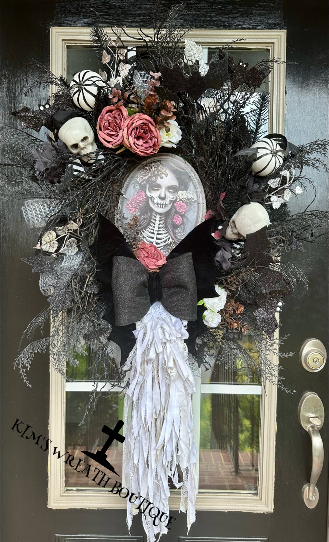 Skeleton Wreath Skeleton Decor Skeleton Home Decor - Etsy